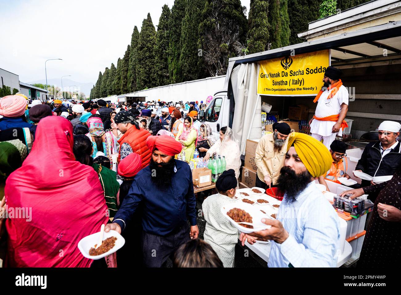 April 15, 2023: Brescia, Italy Apri 15, Vaisakhi Fest the biggest sikh ...