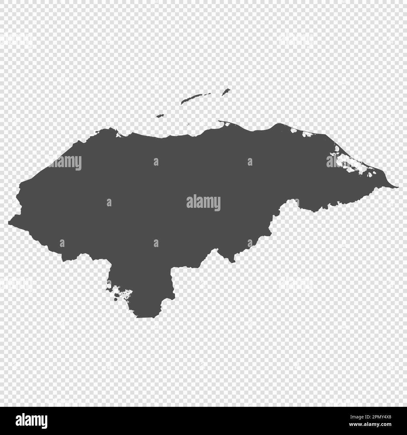 Honduras outline map Black and White Stock Photos & Images - Alamy