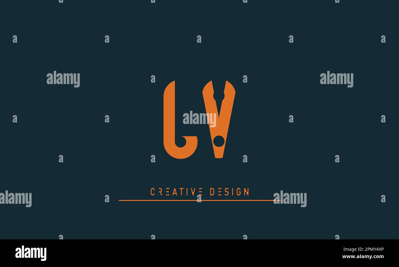Alphabet letters Modern Creative logo LV , VL Stock Vector Image & Art ...