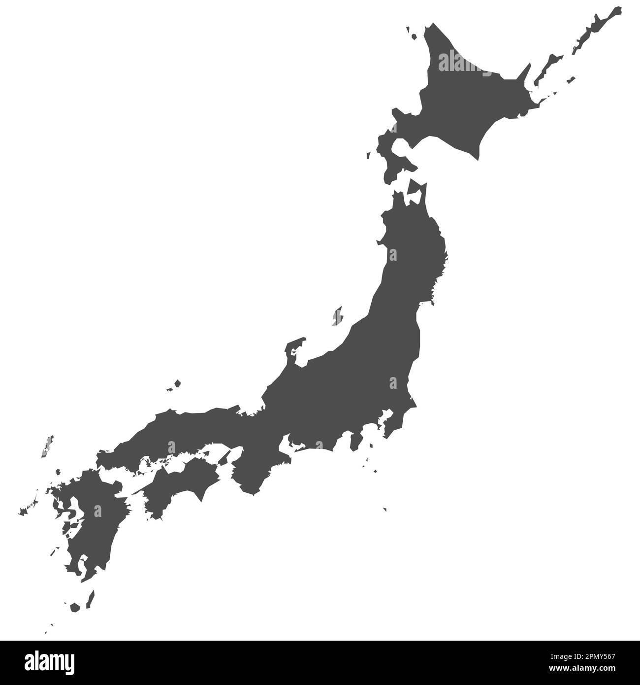 High detailed isolated map - Japan Stock Vector Image & Art - Alamy