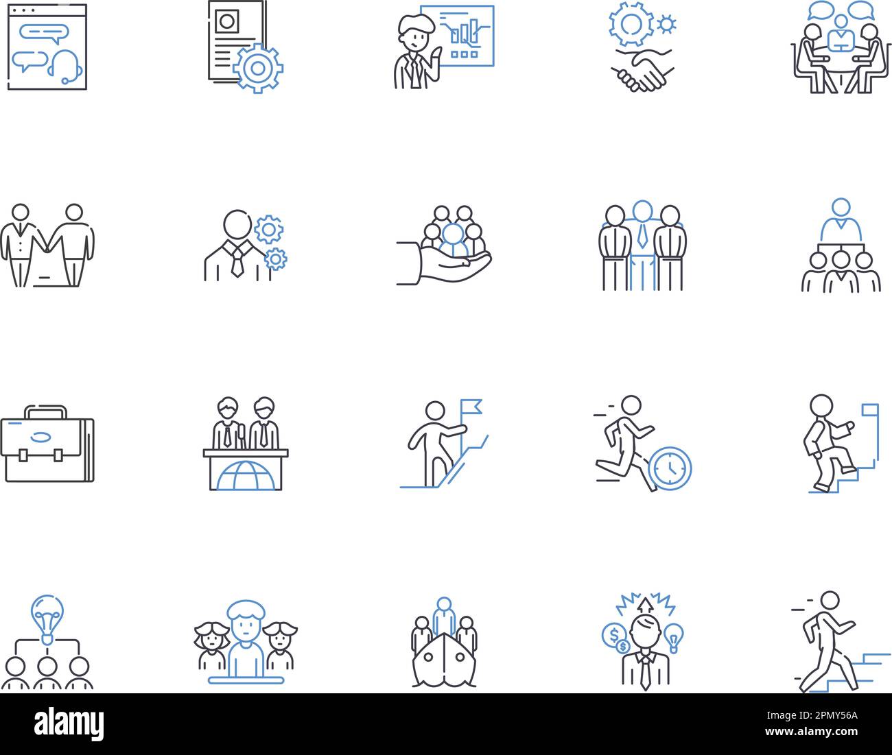 Personal growth outline icons collection. Development, Progress, Improvement, Expansion ...