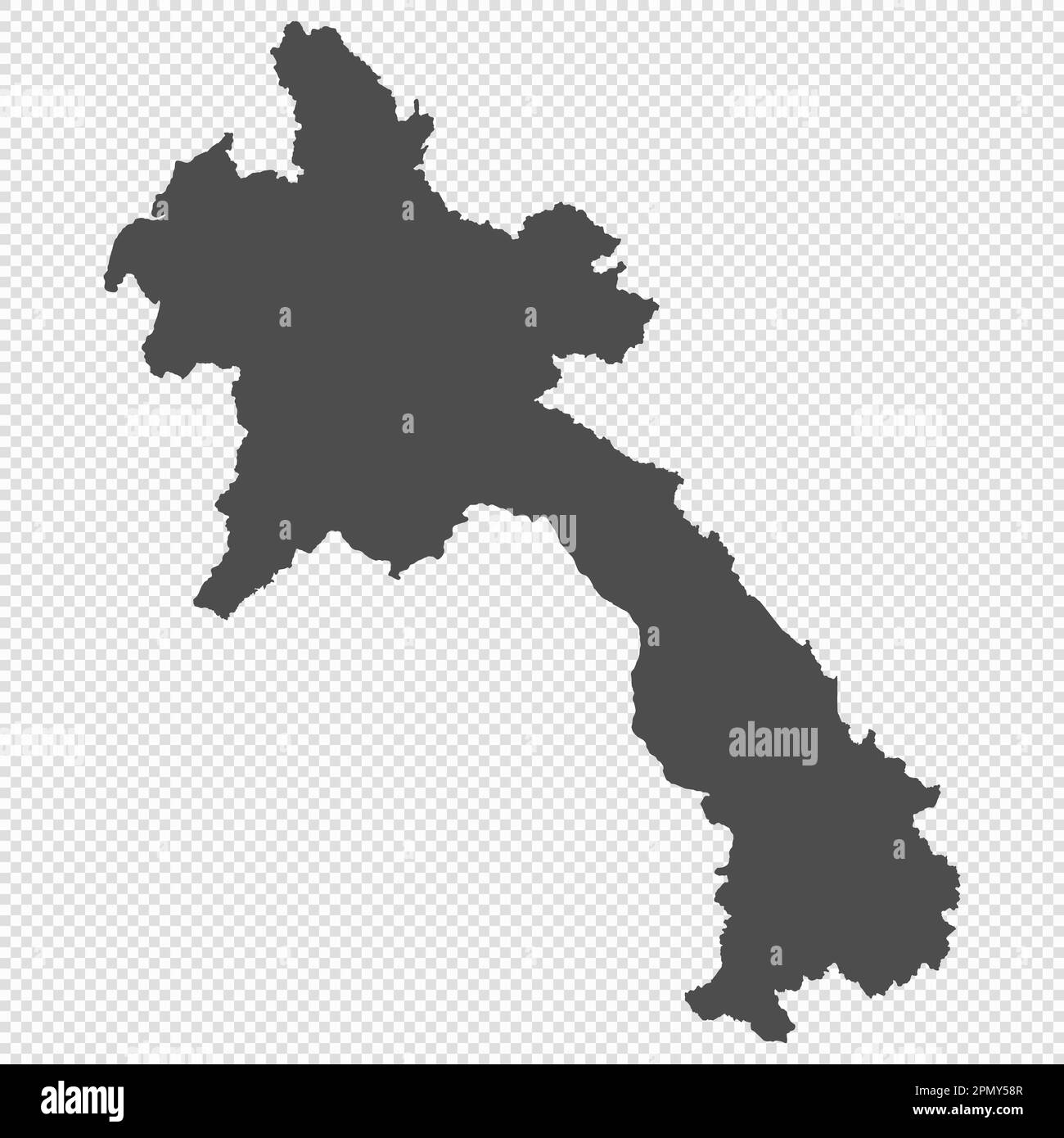 High detailed isolated map - Laos Stock Vector Image & Art - Alamy