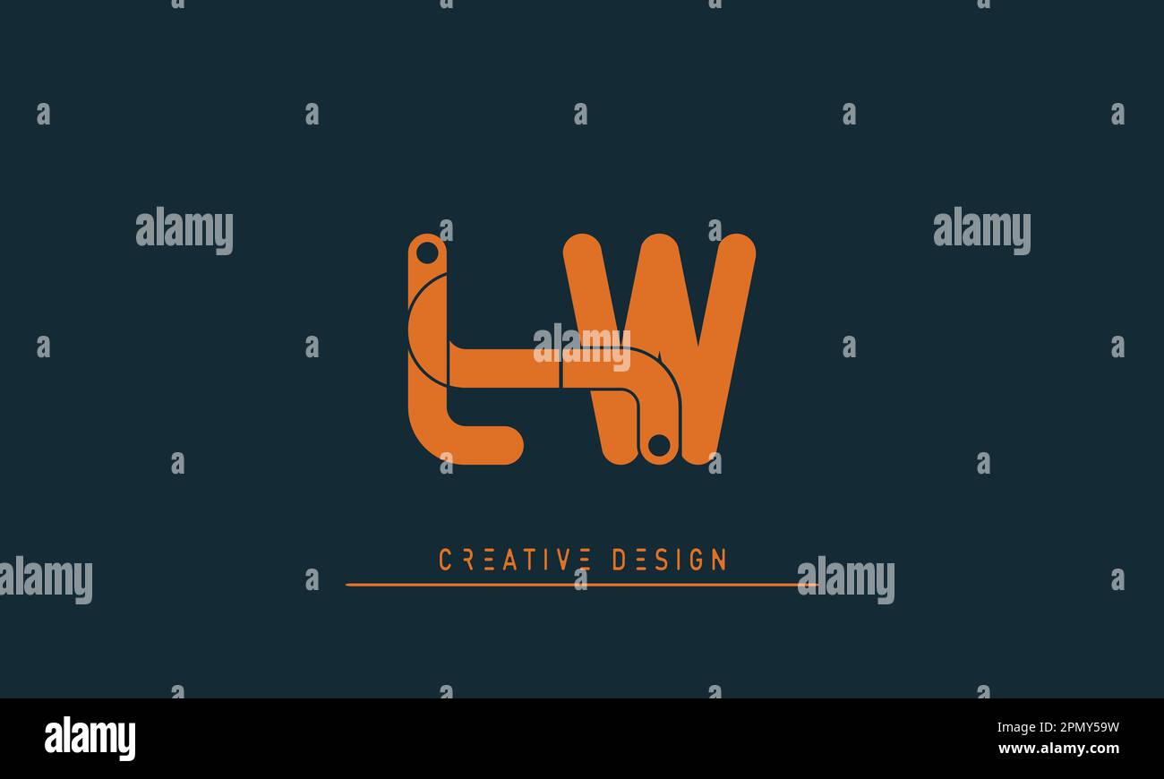 Alphabet letters Modern Creative logo LW , WL Stock Vector Image & Art ...