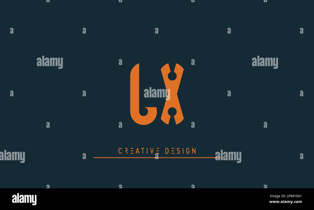 Alphabet letters Modern Creative logo LX , XL Stock Vector Image & Art ...