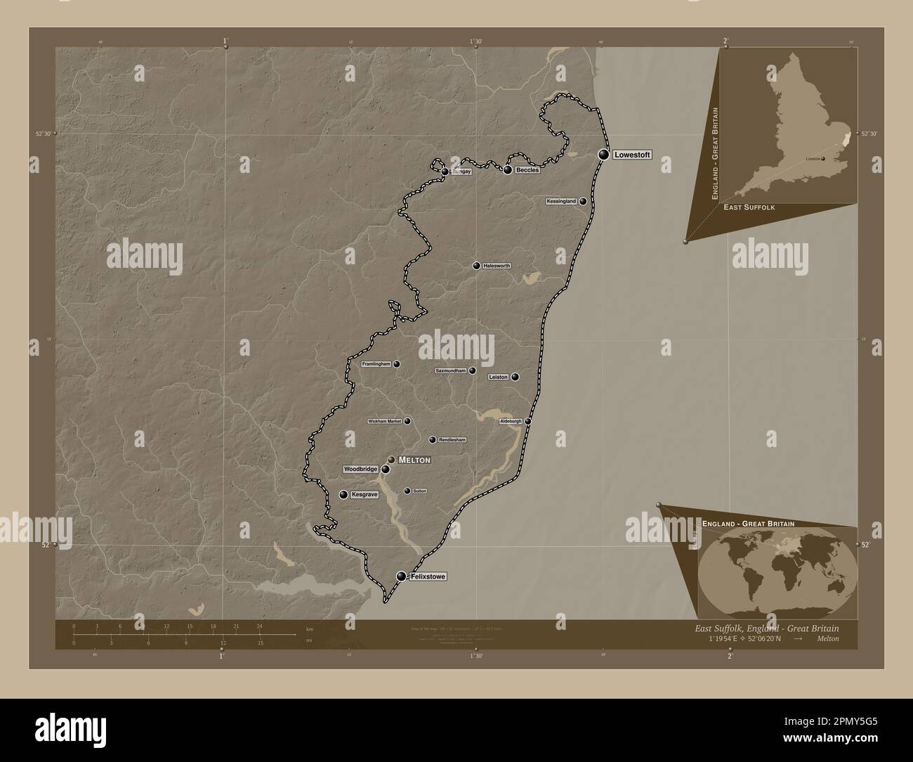 East Suffolk, non metropolitan district of England - Great Britain ...