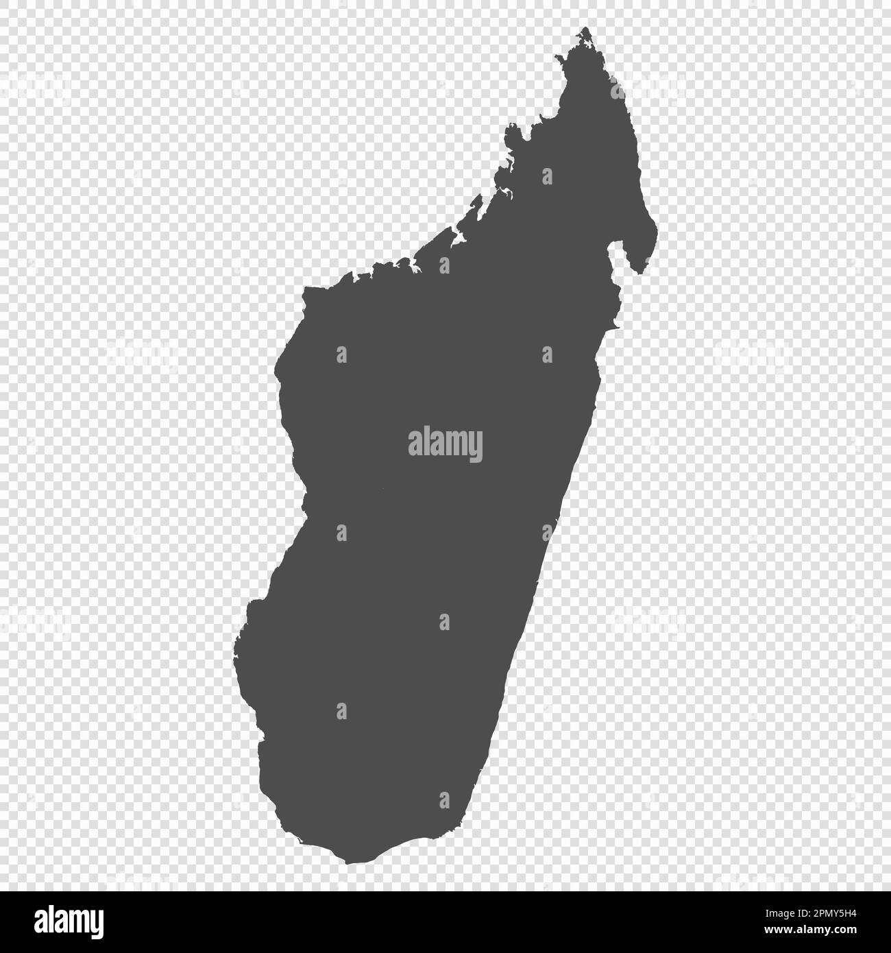 High detailed isolated map - Madagascar Stock Vector Image & Art - Alamy