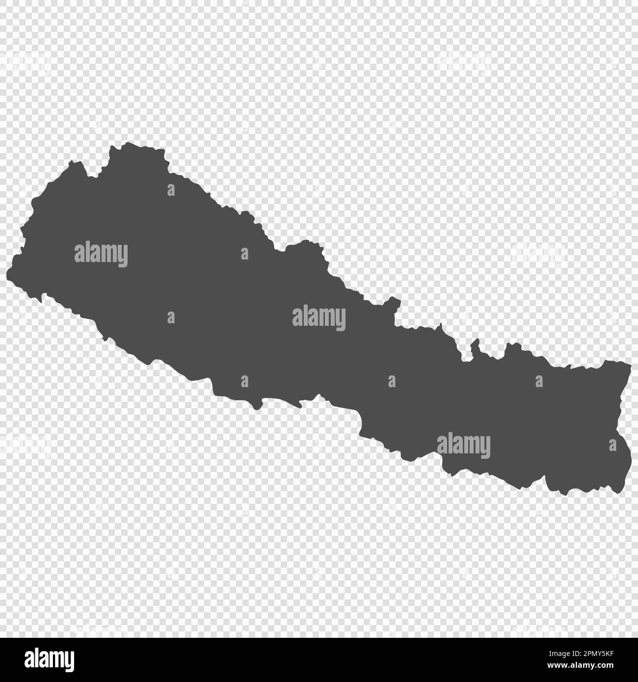 High detailed isolated map - Nepal Stock Vector Image & Art - Alamy