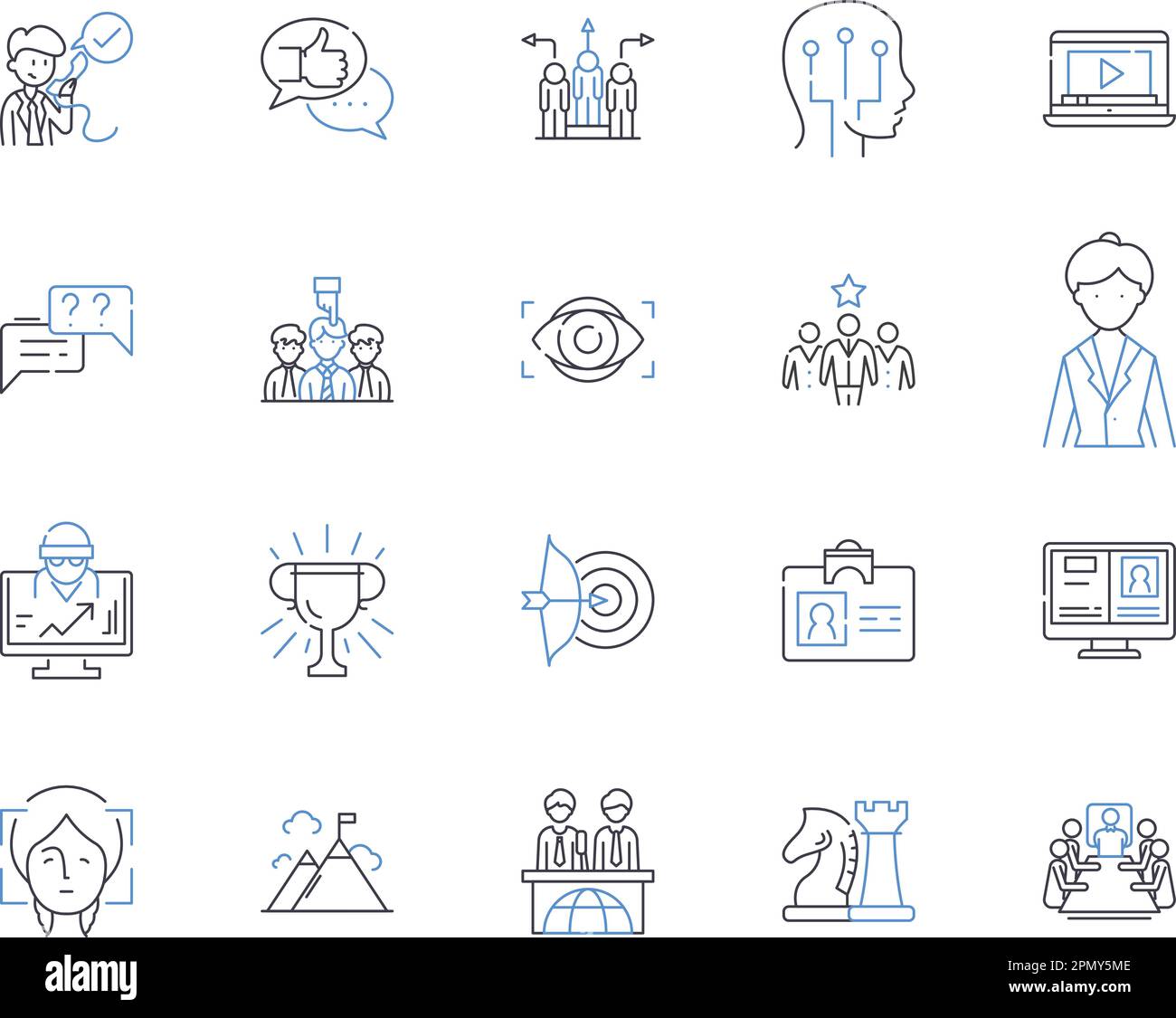 Mentorship outline icons collection. Mentoring, Tutelage, Guiding ...