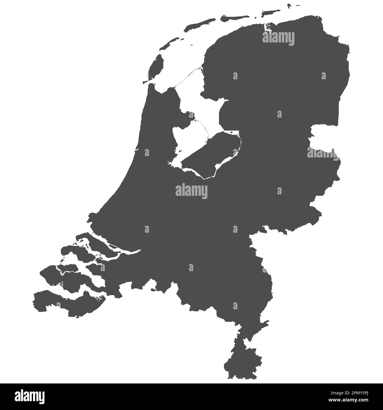 High detailed isolated map - Netherlands Stock Vector Image & Art - Alamy