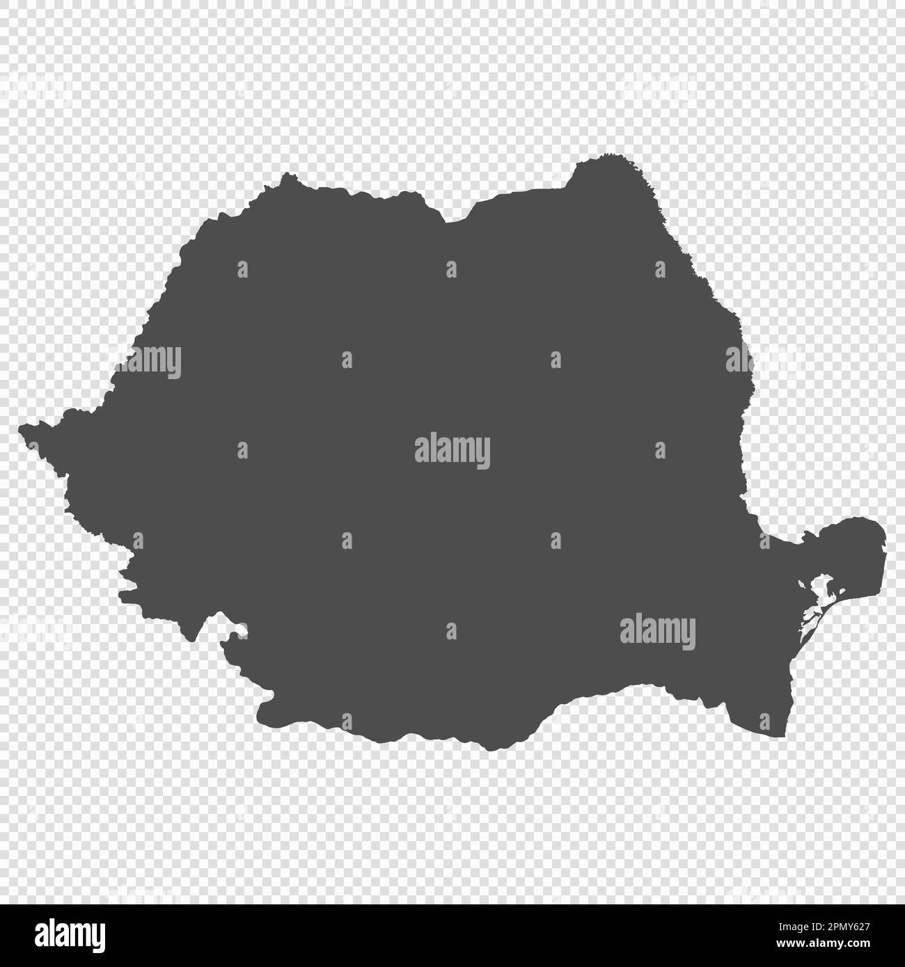 High detailed isolated map - Romania Stock Vector Image & Art - Alamy