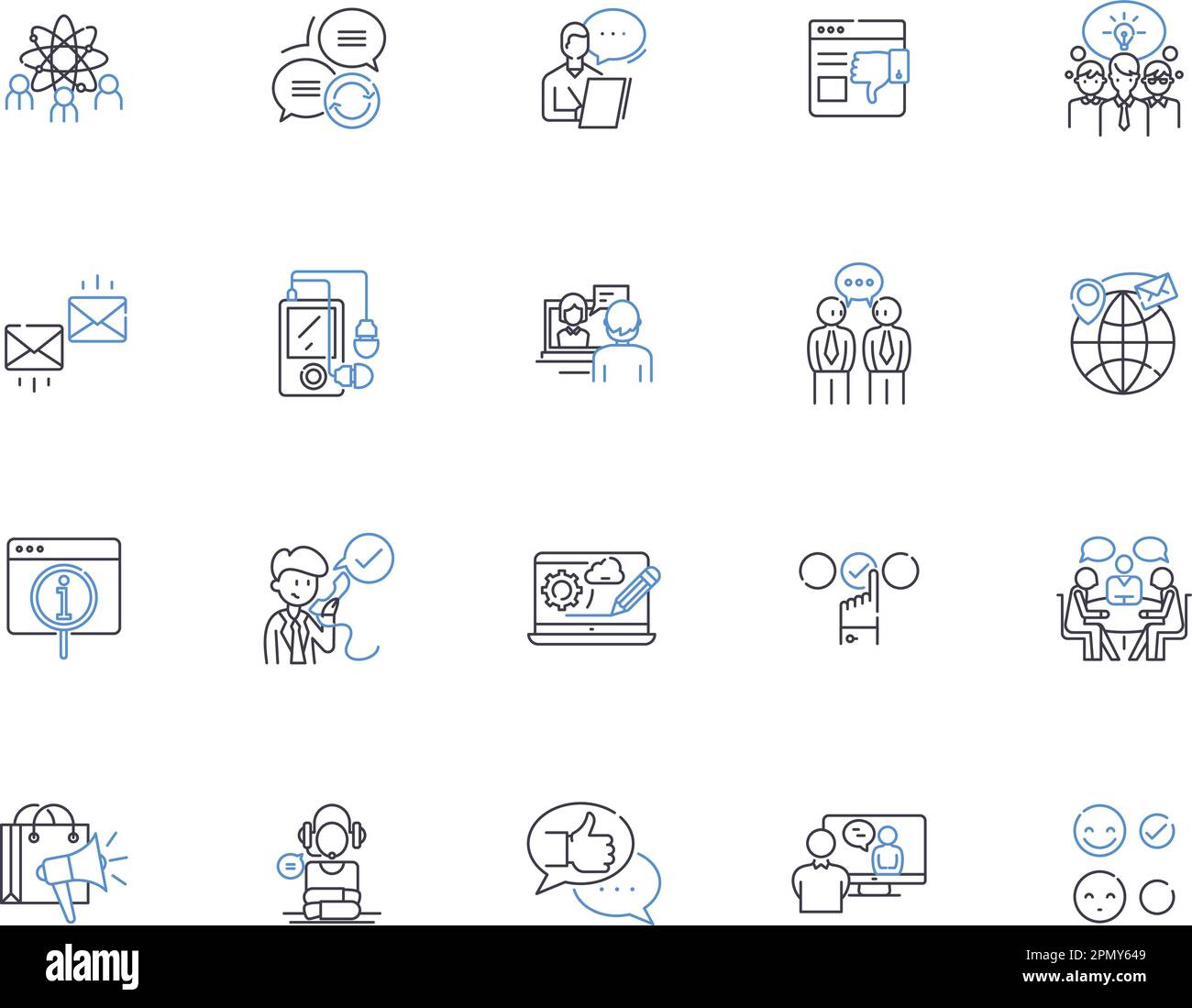 Speech Outline Icons Collection Speaking Oratory Reciting Rhetoric