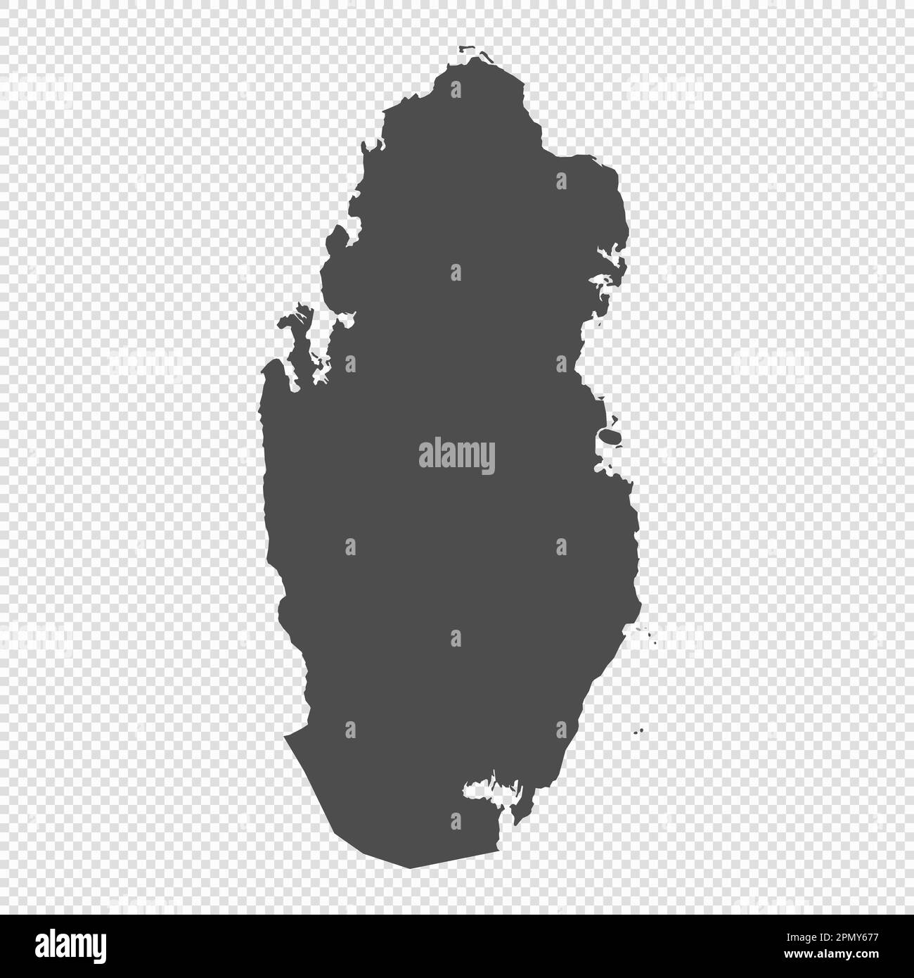 High detailed isolated map - Qatar Stock Vector Image & Art - Alamy