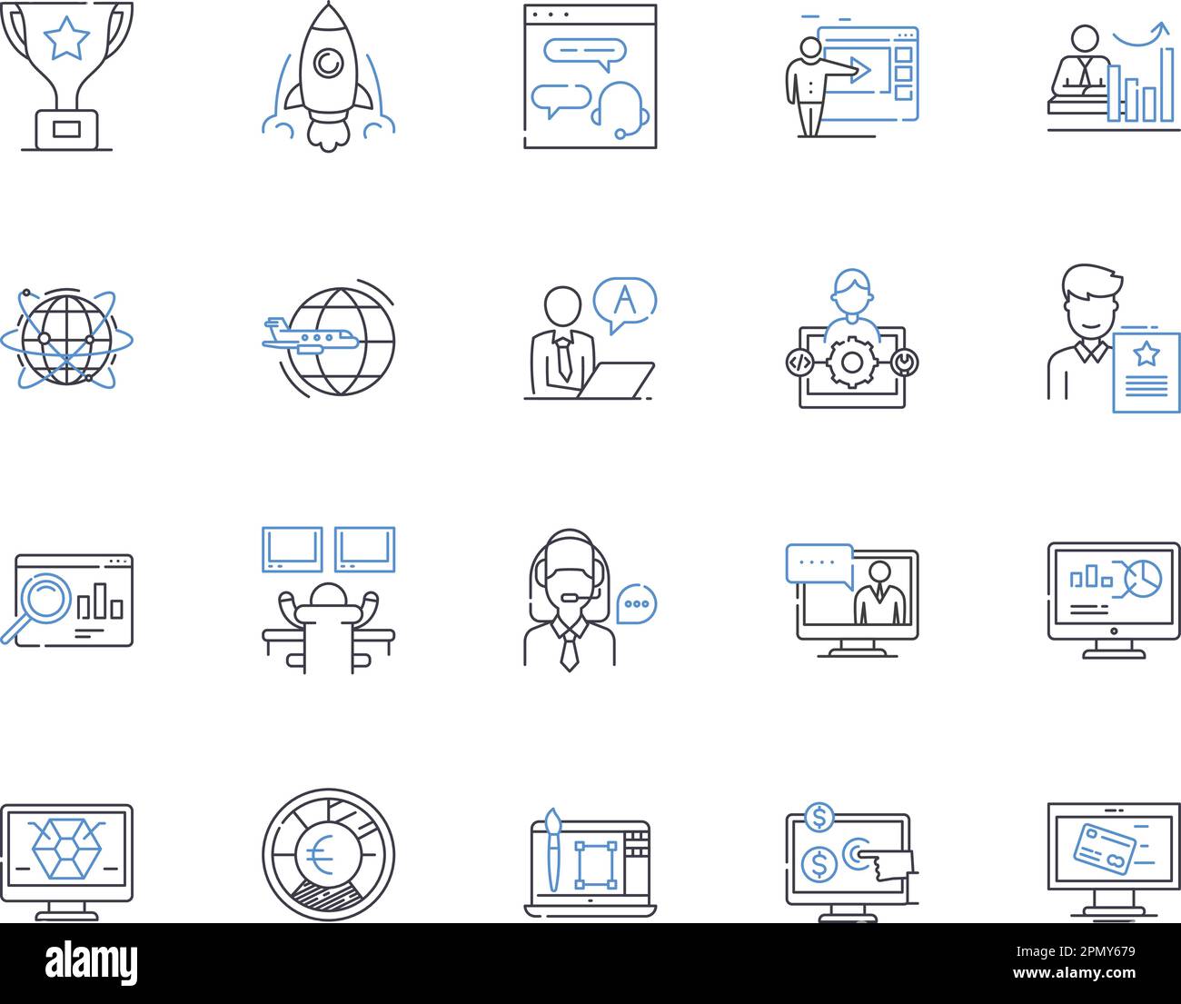 Corporation department outline icons collection. Corporate, Department ...