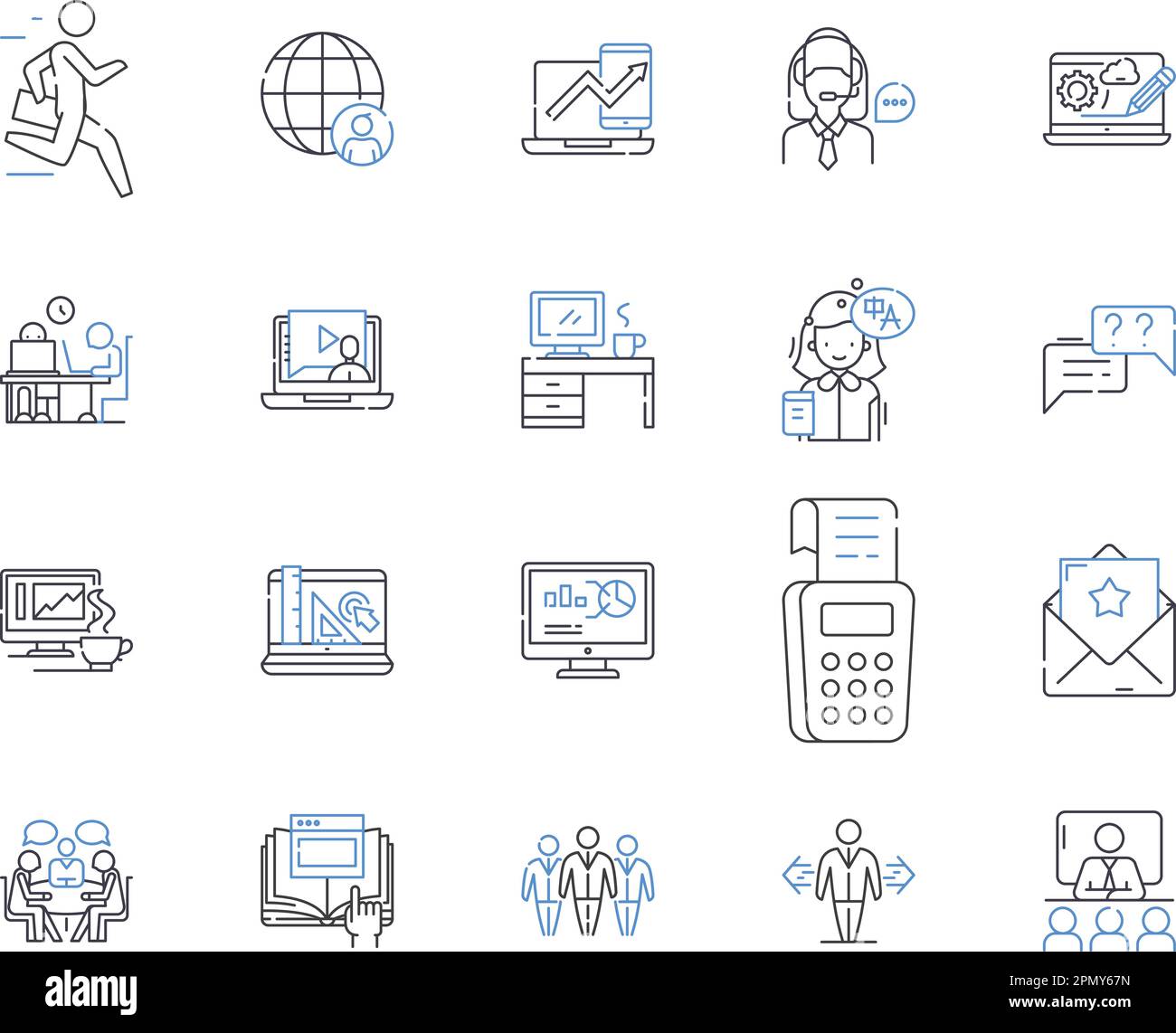 Remote team outline icons collection. Remote, Team, Digital, Workforce ...
