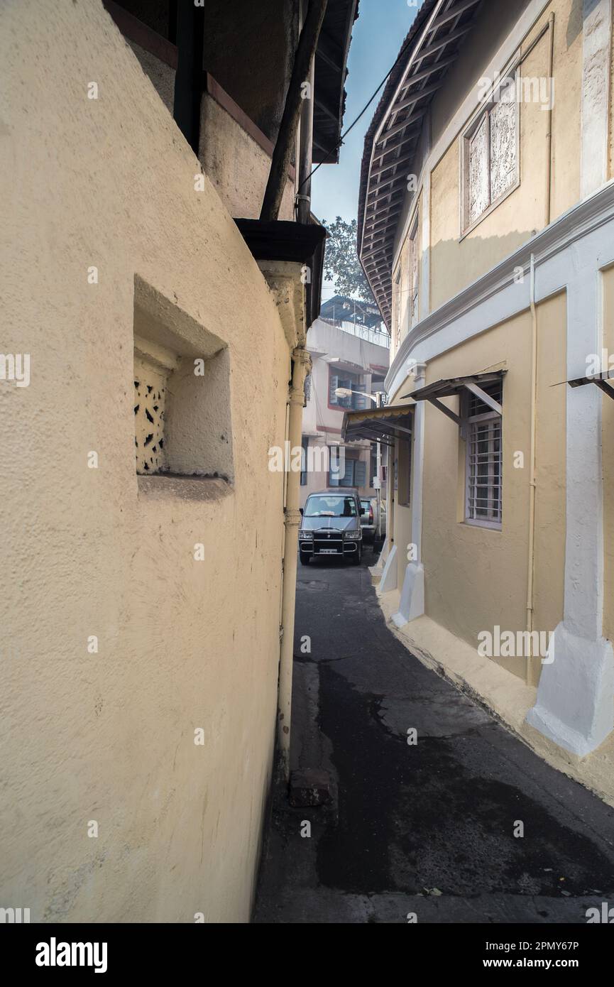 02 27 2015 a small alley between two buildings at Matharpacady Village ...