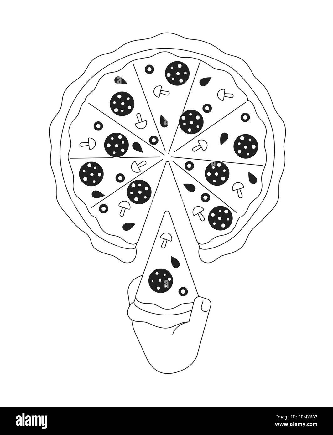 Pizza Clipart Black And White Free Combo Clipart Slice Of Pizza
