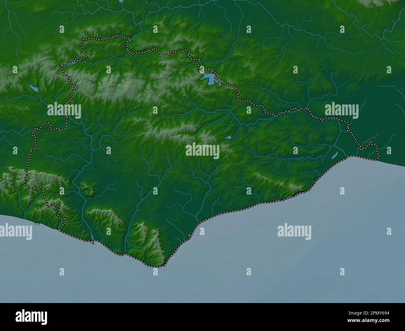 East Sussex, administrative county of England - Great Britain. Colored ...