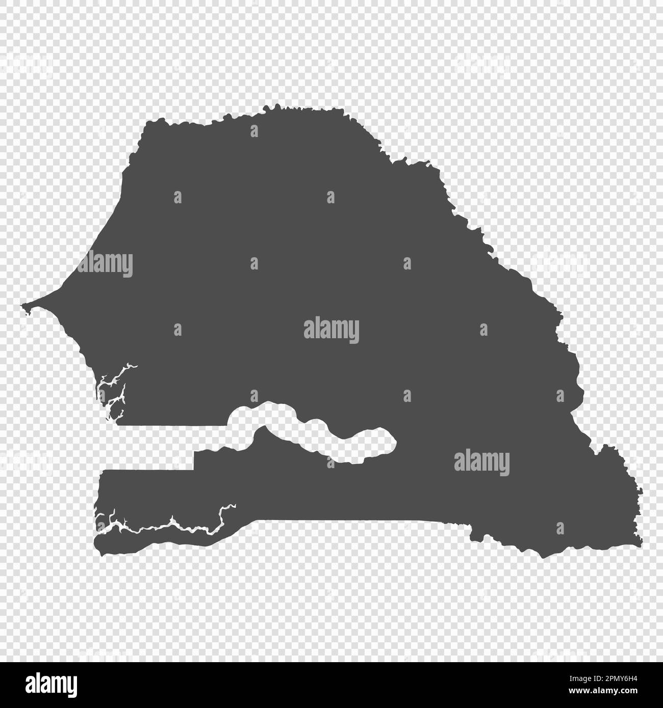 Outline map senegal national Stock Vector Images - Alamy