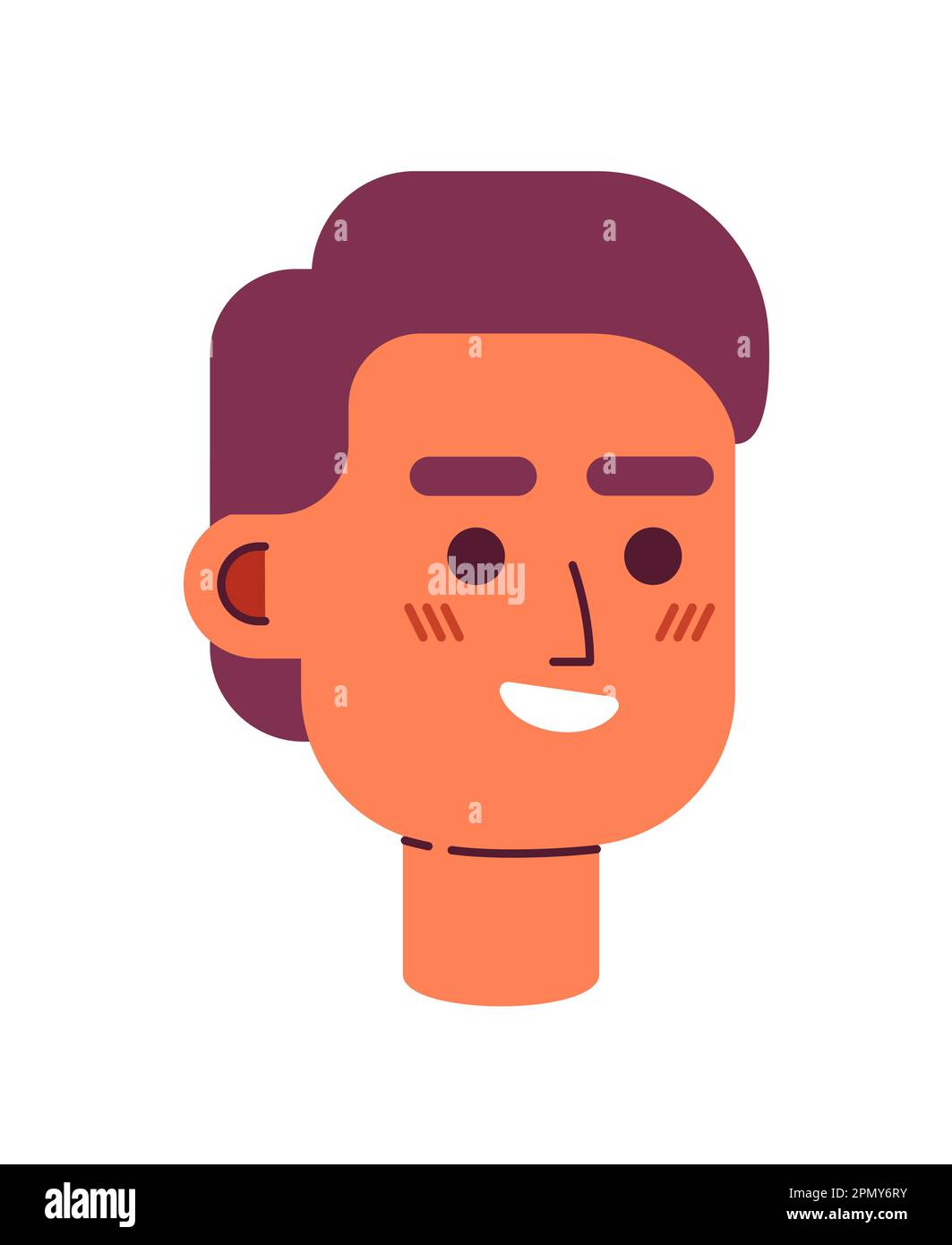 Indian man smiling side profile Stock Vector Images - Alamy