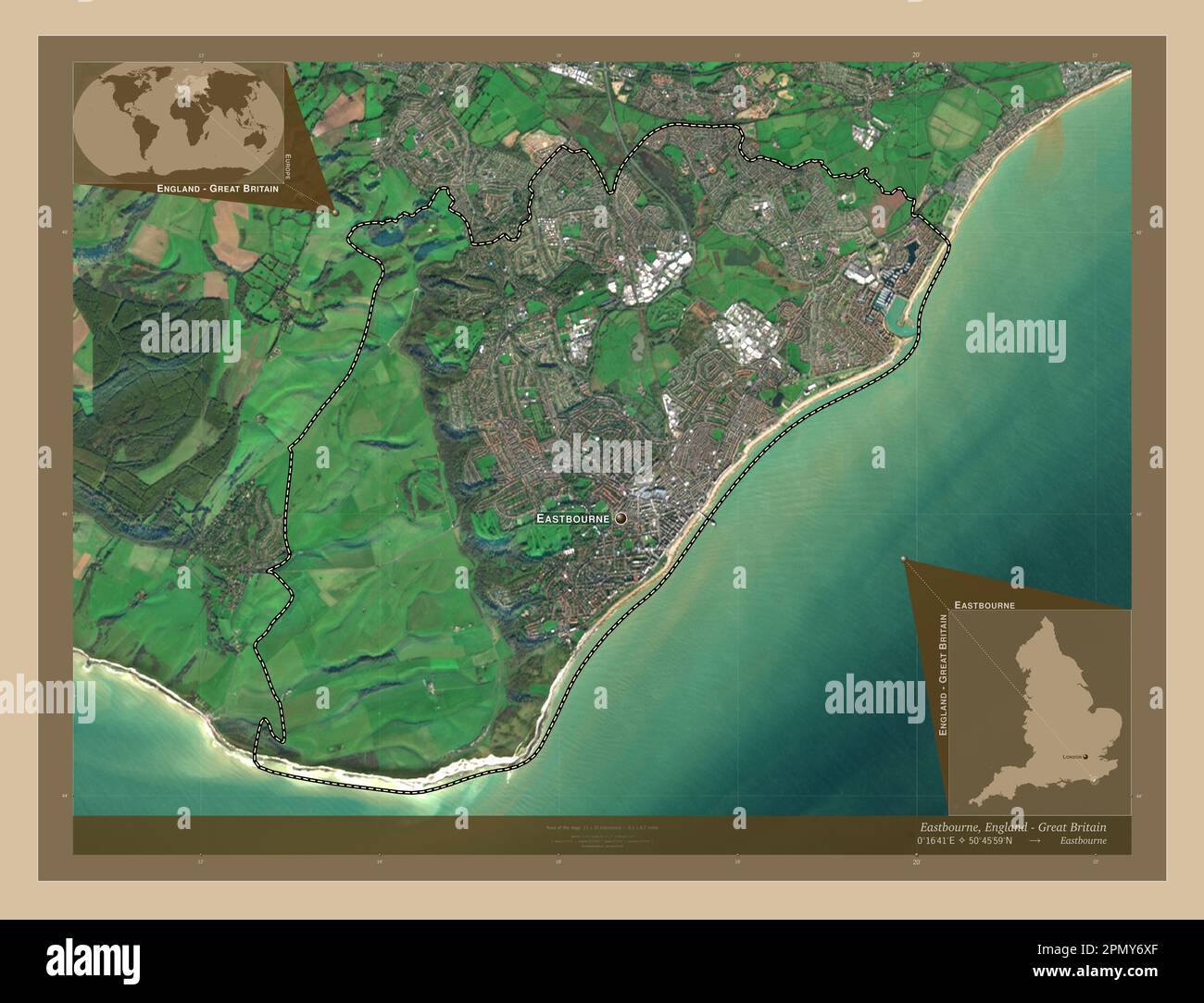 Eastbourne, non metropolitan district of England - Great Britain. Low ...