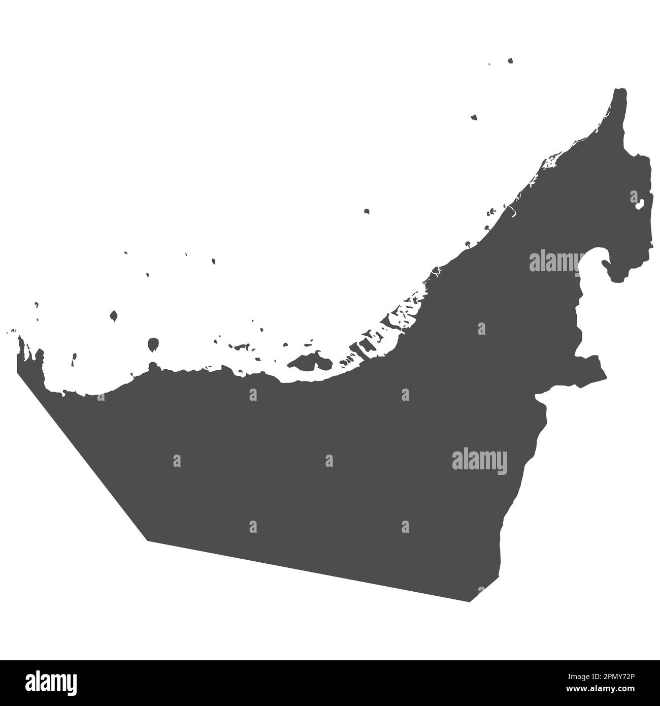 High detailed isolated map - United Arab Emirates Stock Vector Image ...