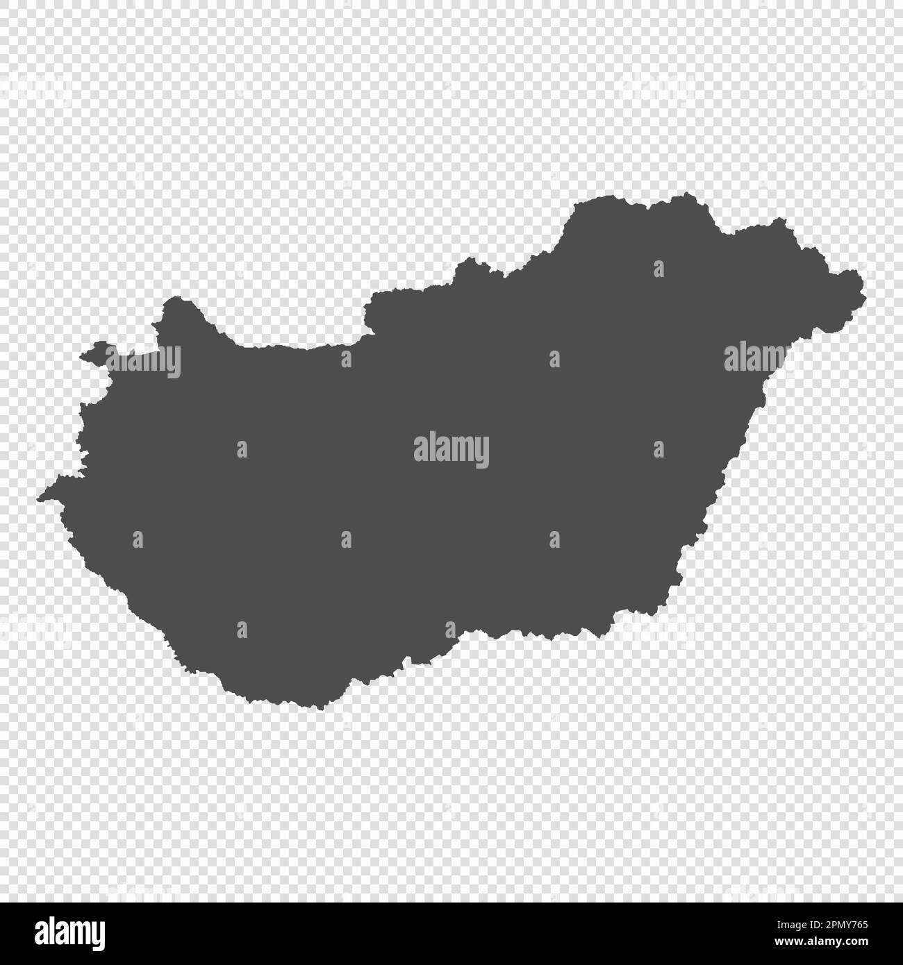 High detailed isolated map - Hungary Stock Vector Image & Art - Alamy