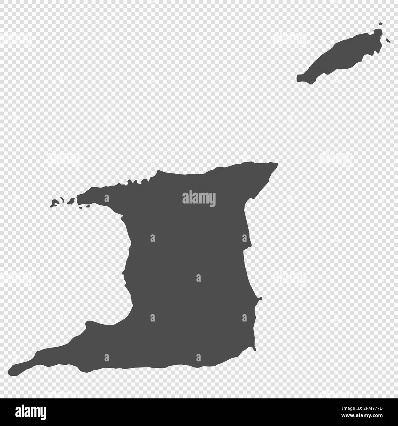 High detailed isolated map - Trinidad Stock Vector Image & Art - Alamy