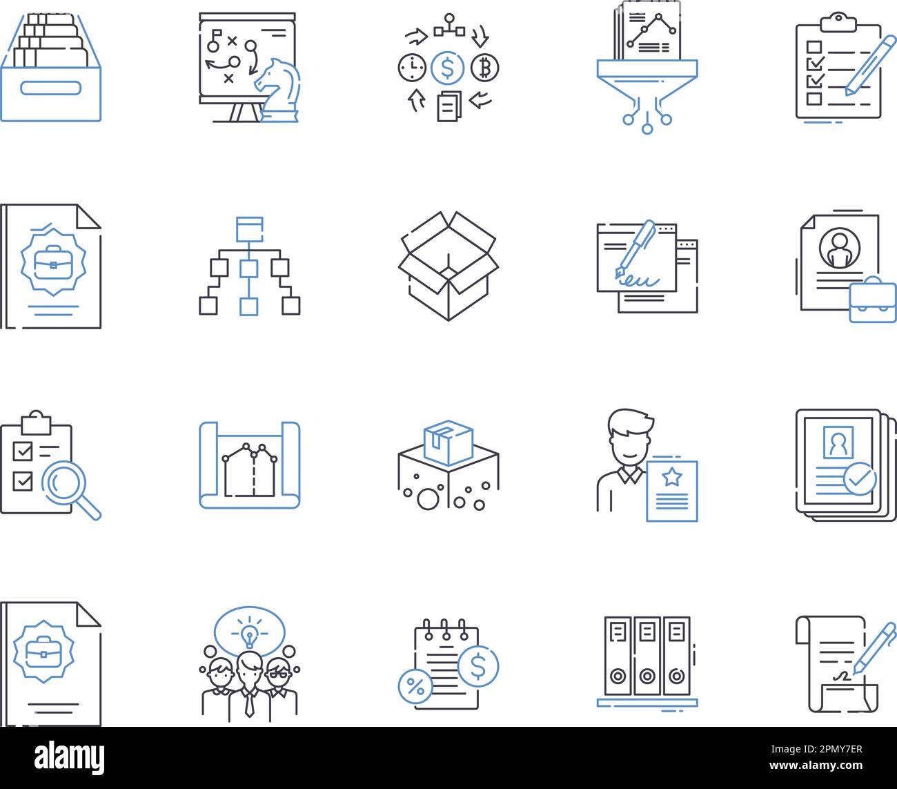 Agile Management Outline Icons Collection Agile Management Scrum