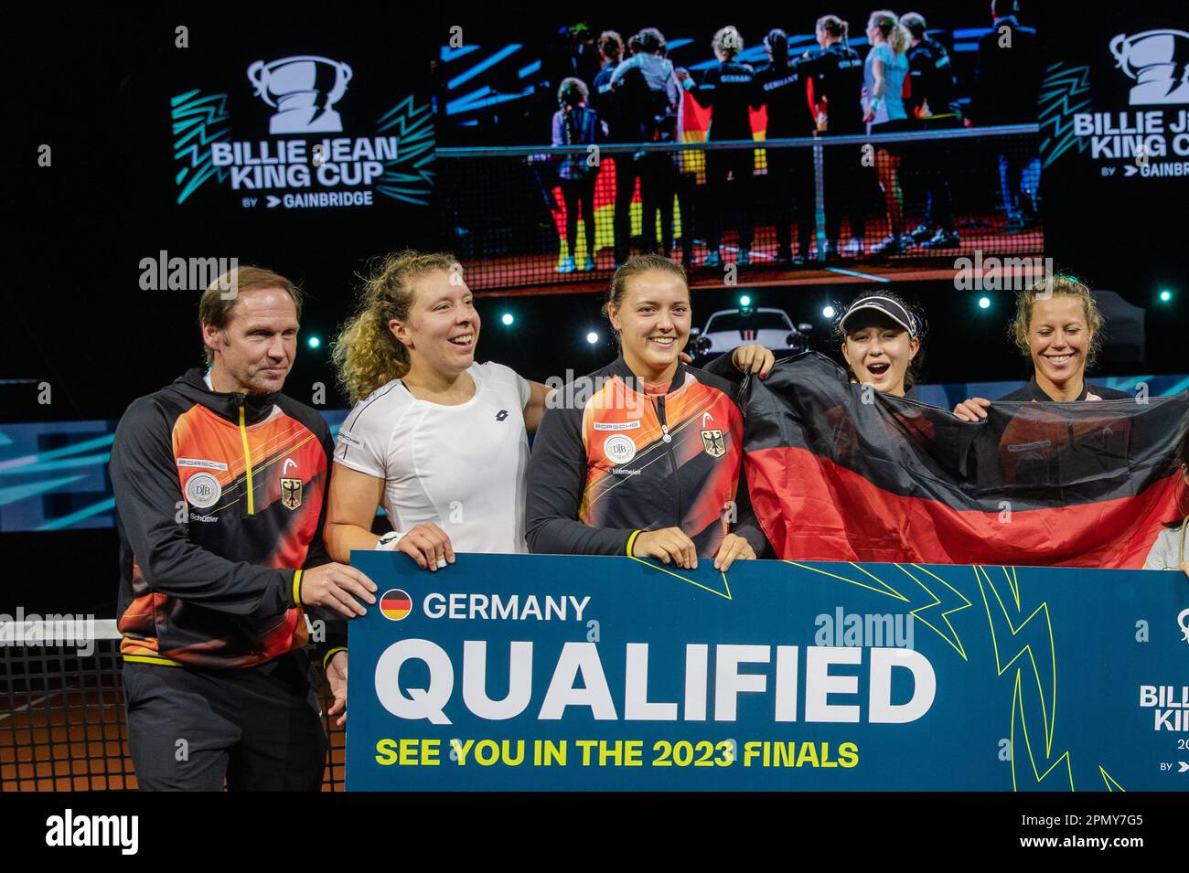 Stuttgart, Germany. 15th Apr, 2023. Tennis, Women: Billie Jean King Cup - qualifying round ...