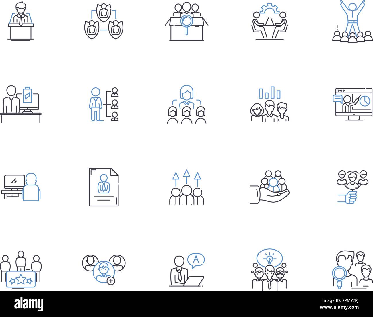 Executive management outline icons collection. Executives, Management ... Executive management outline icons collection. Executives, Management ...