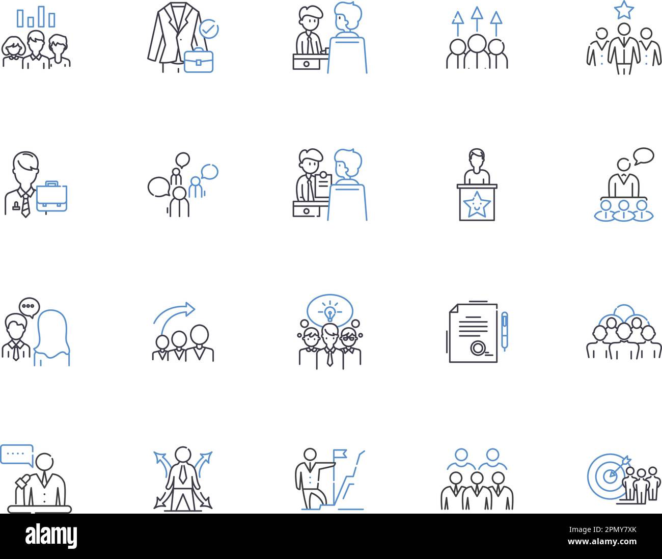 Task Management Outline Icons Collection Organizing Planning Scheduling Allocating