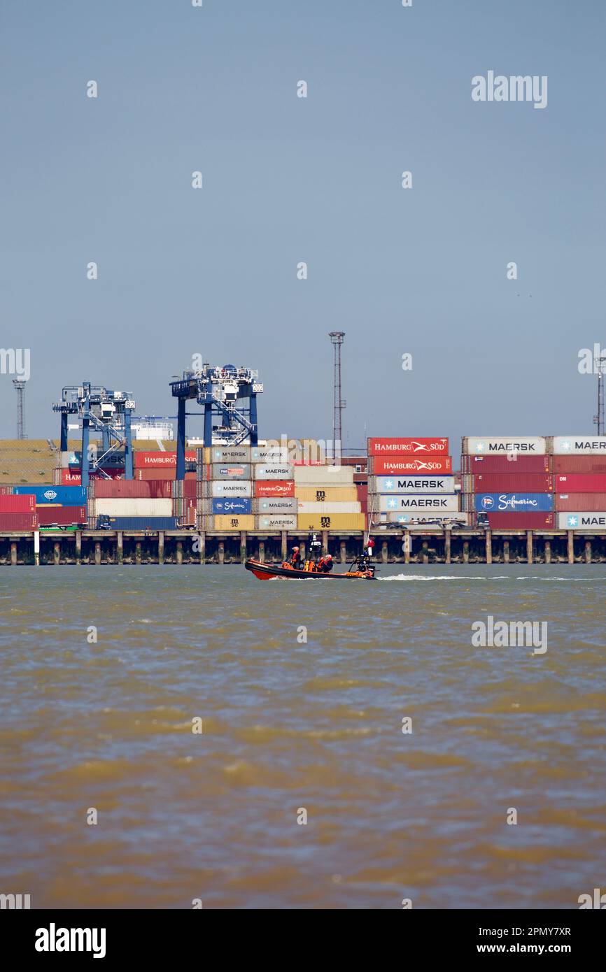 RNLI craft Last Orders Stock Photo - Alamy
