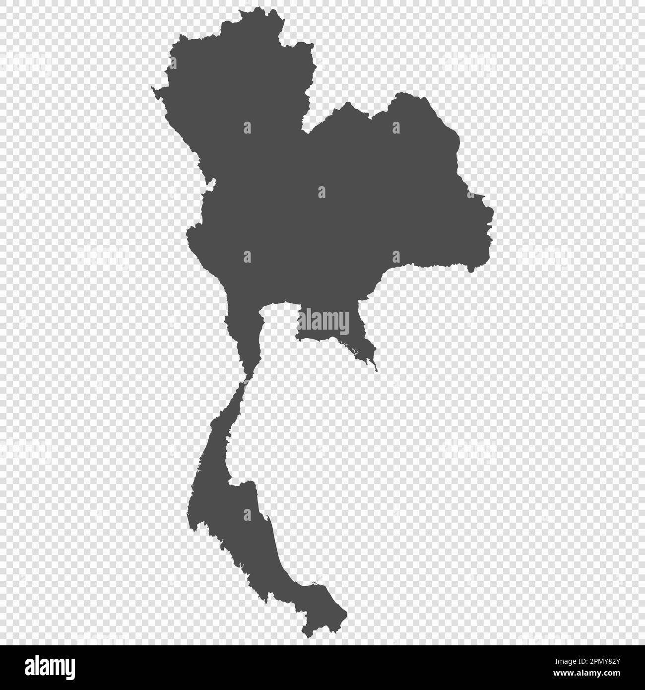 High detailed isolated map - Thailand Stock Vector Image & Art - Alamy