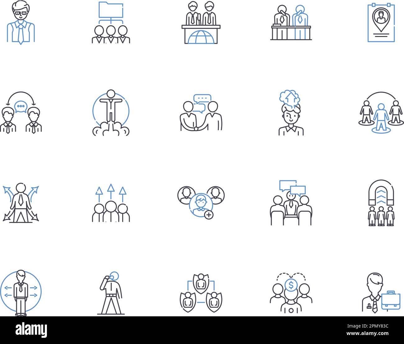 Male business outline icons collection. Males, Business, Entrepreneurs ...