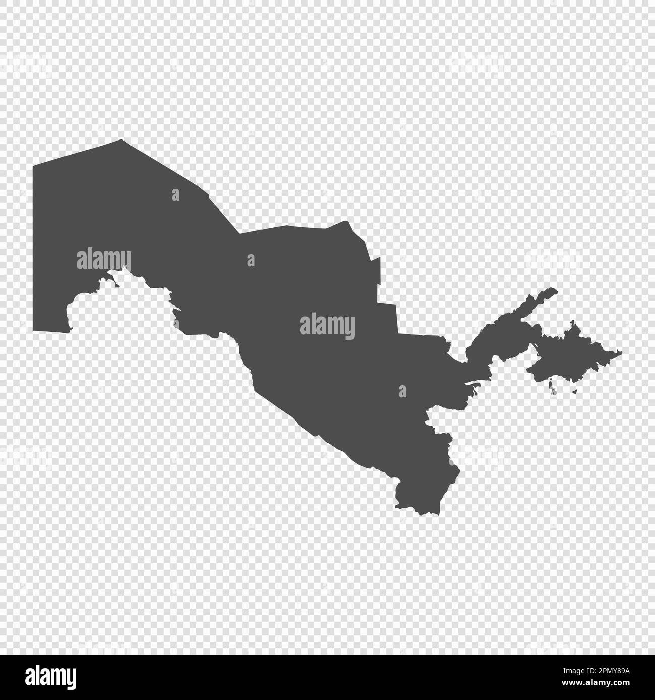 High detailed isolated map - Uzbekistan Stock Vector Image & Art - Alamy