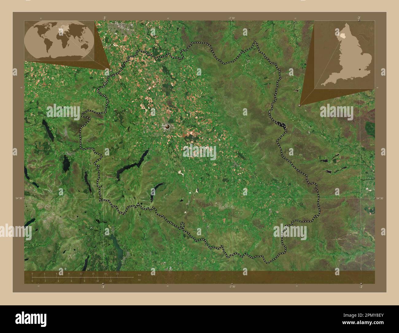 Eden, non metropolitan district of England - Great Britain. Low ...