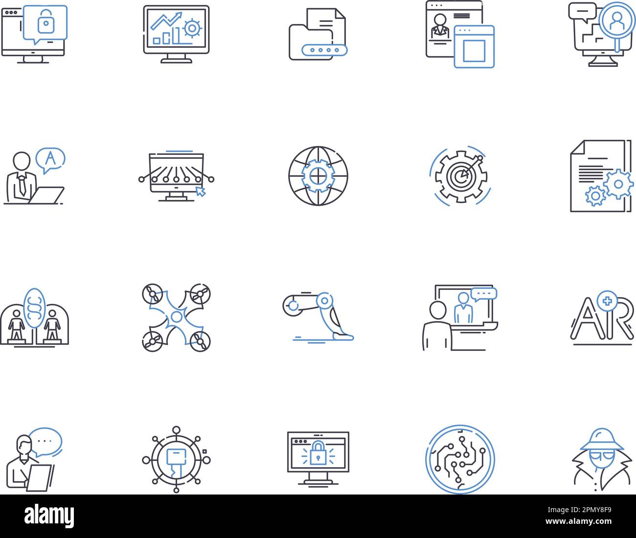 Server outline icons collection. Server, Hosting, Servers, Web-Server ... Server outline icons collection. Server, Hosting, Servers, Web-Server ...