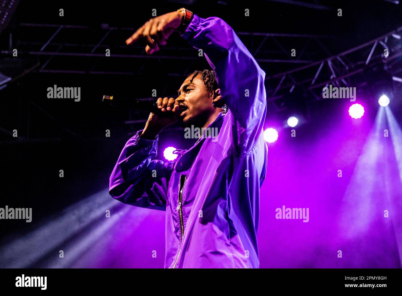 MILAN, ITALY - APRIL 12: Lil Tjay performs at Fabrique Milan on April 2 ...