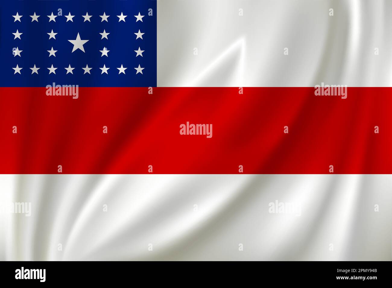 Flag of Amazonas waving in the wind on silk background. State Brazil ...