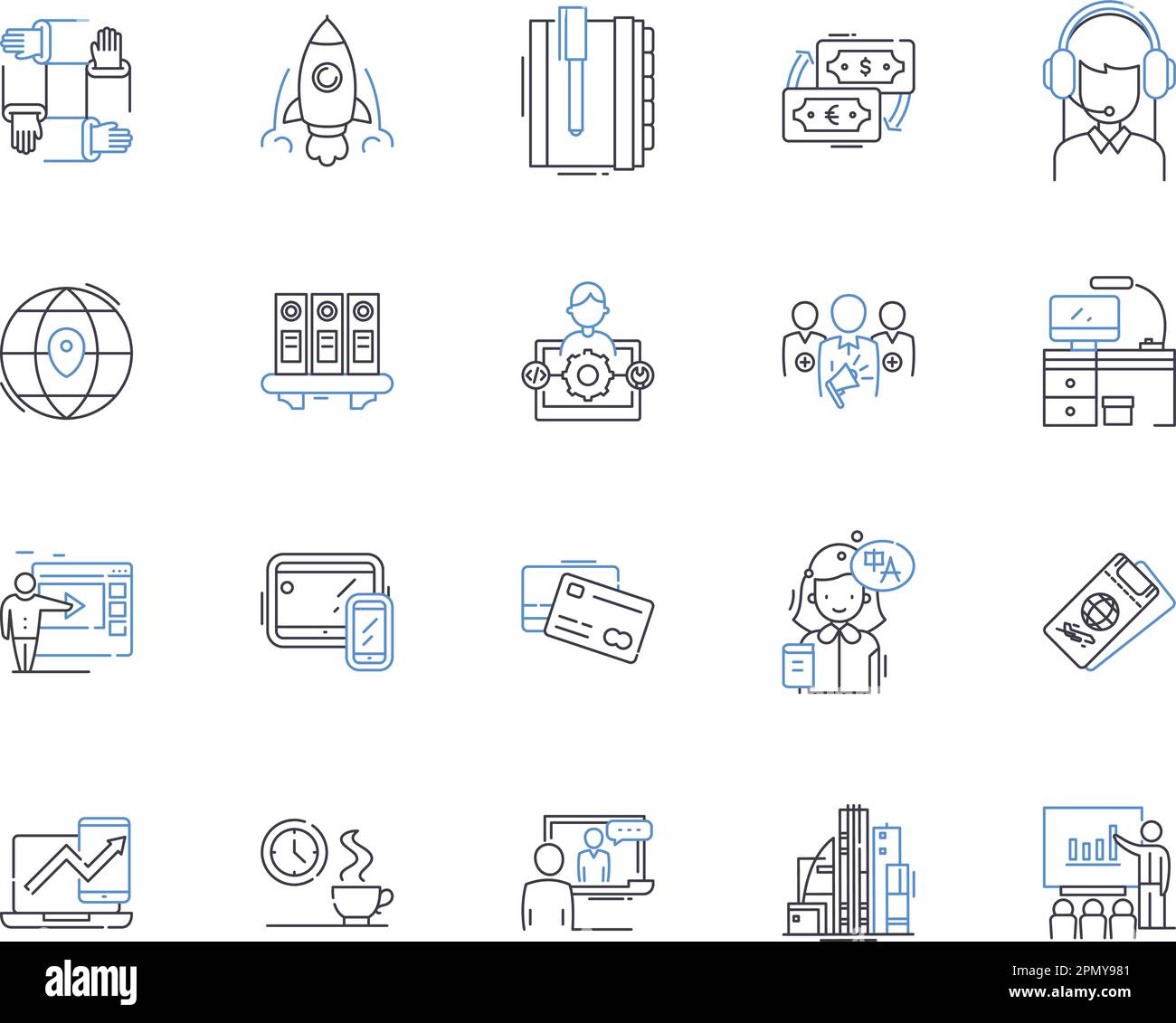 Corporation Workflow Outline Icons Collection Corporate Workflow 3398