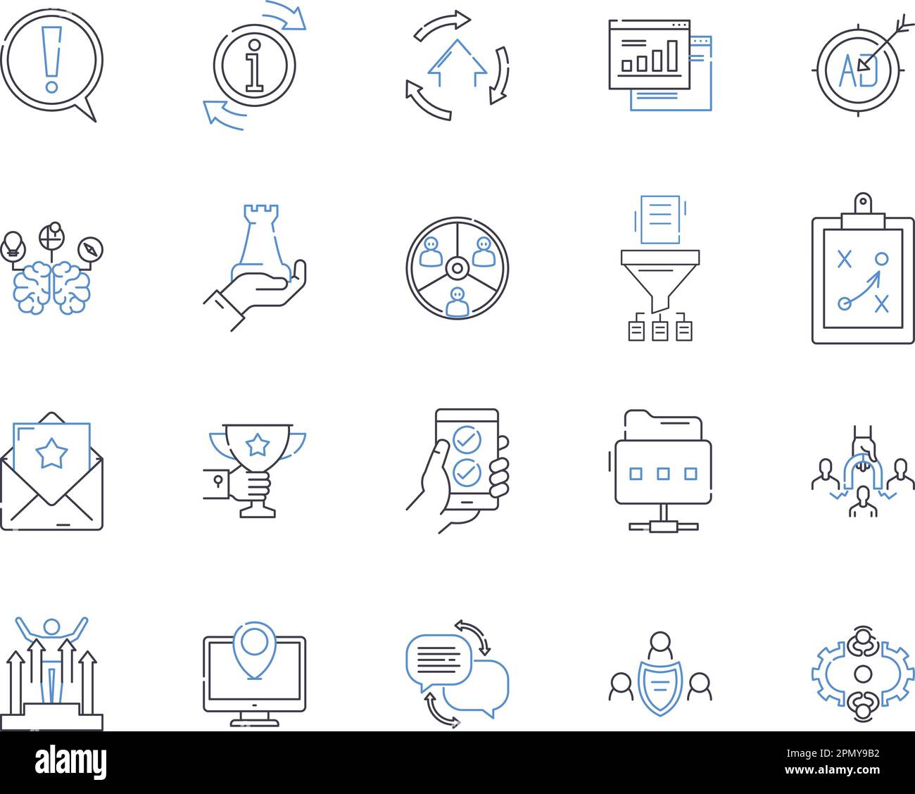 Corporation achievments outline icons collection. Achievements, Success ...