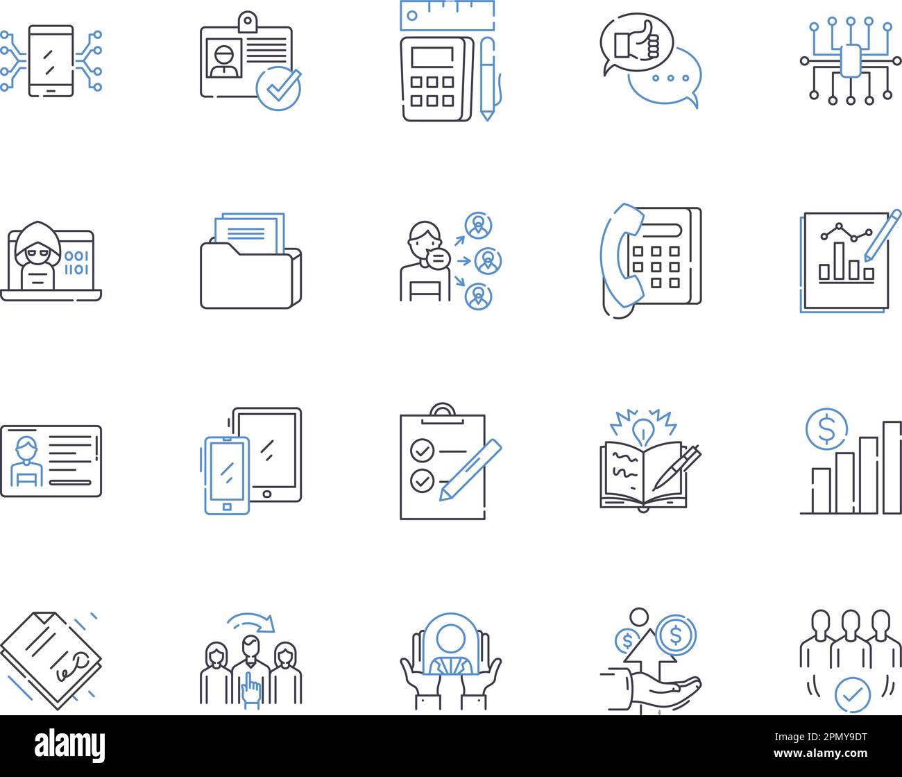 Business school outline icons collection. Business, school, MBA ...