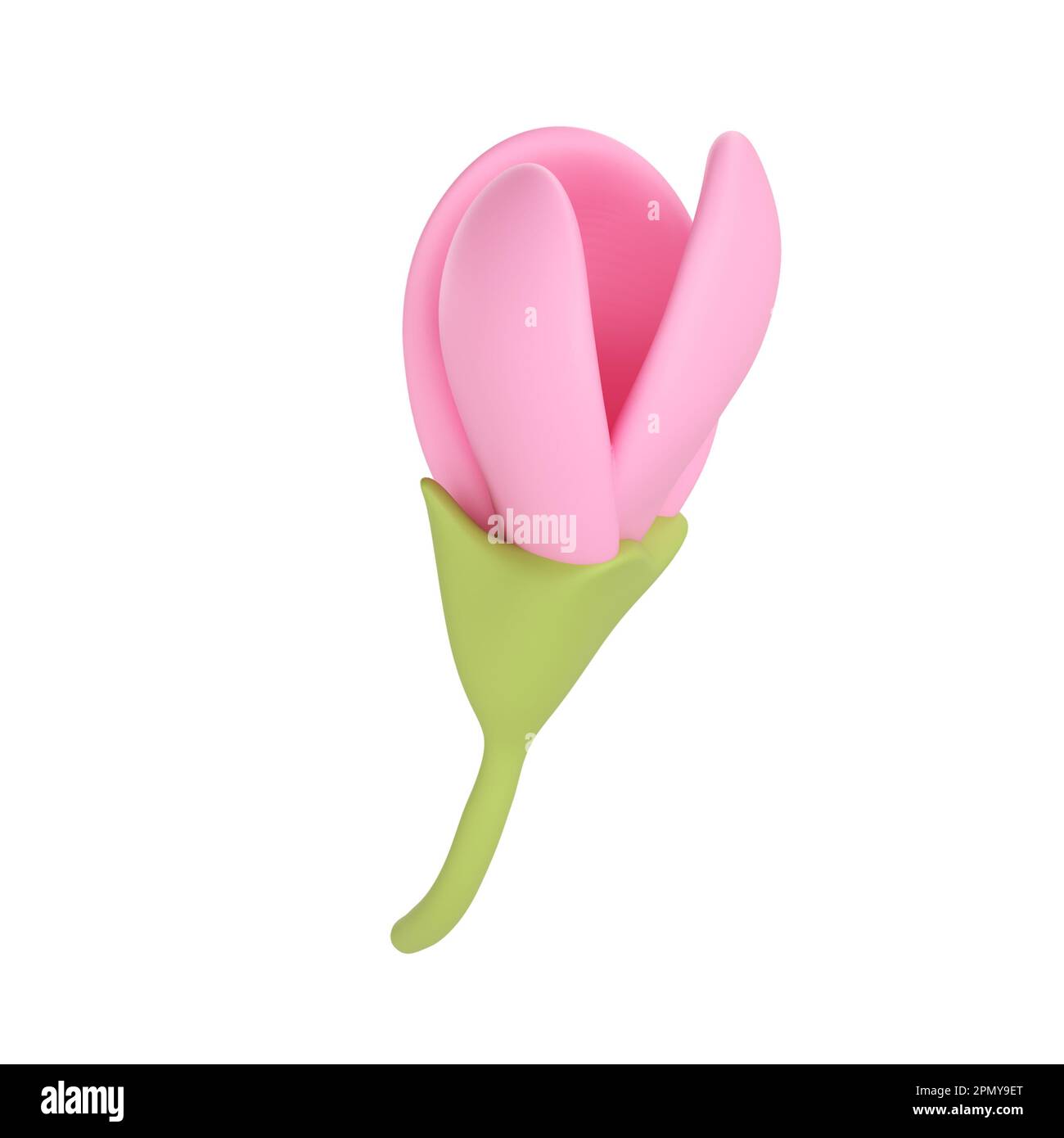 3D icon render spring Cherry flower unopened bud Blossom Sakura ...
