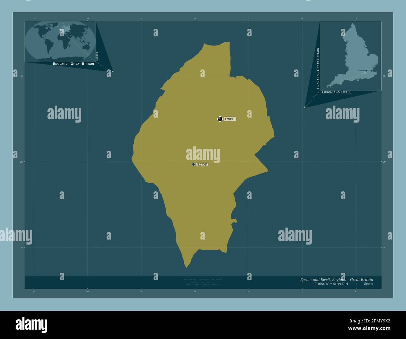Epsom and ewell map hi-res stock photography and images - Alamy