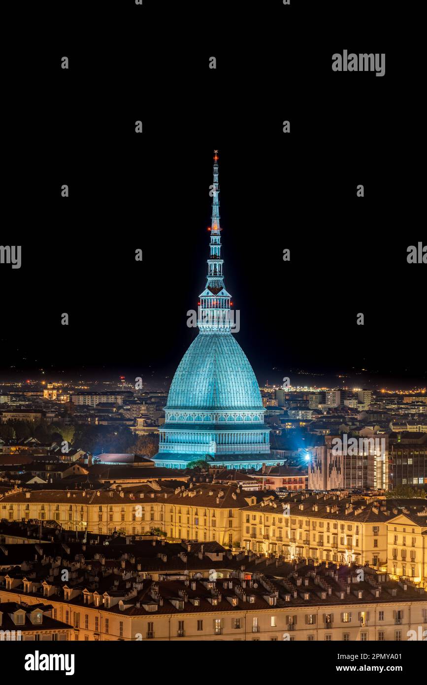 Mole Antonelliana by night, Turin, Italy Stock Photo - Alamy