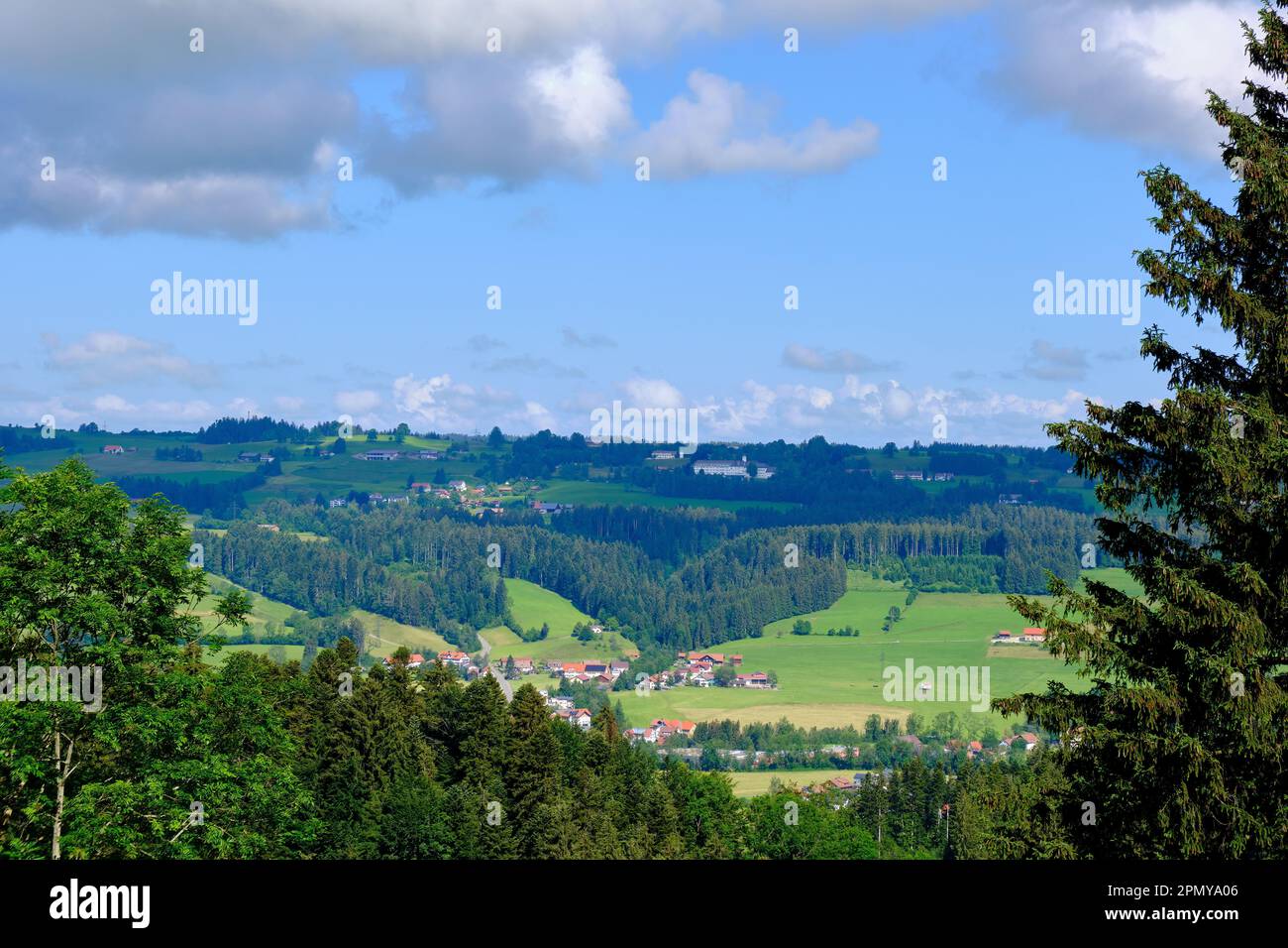 Landscape in Allgaeu at the periphery of the B 308 road belonging to ...