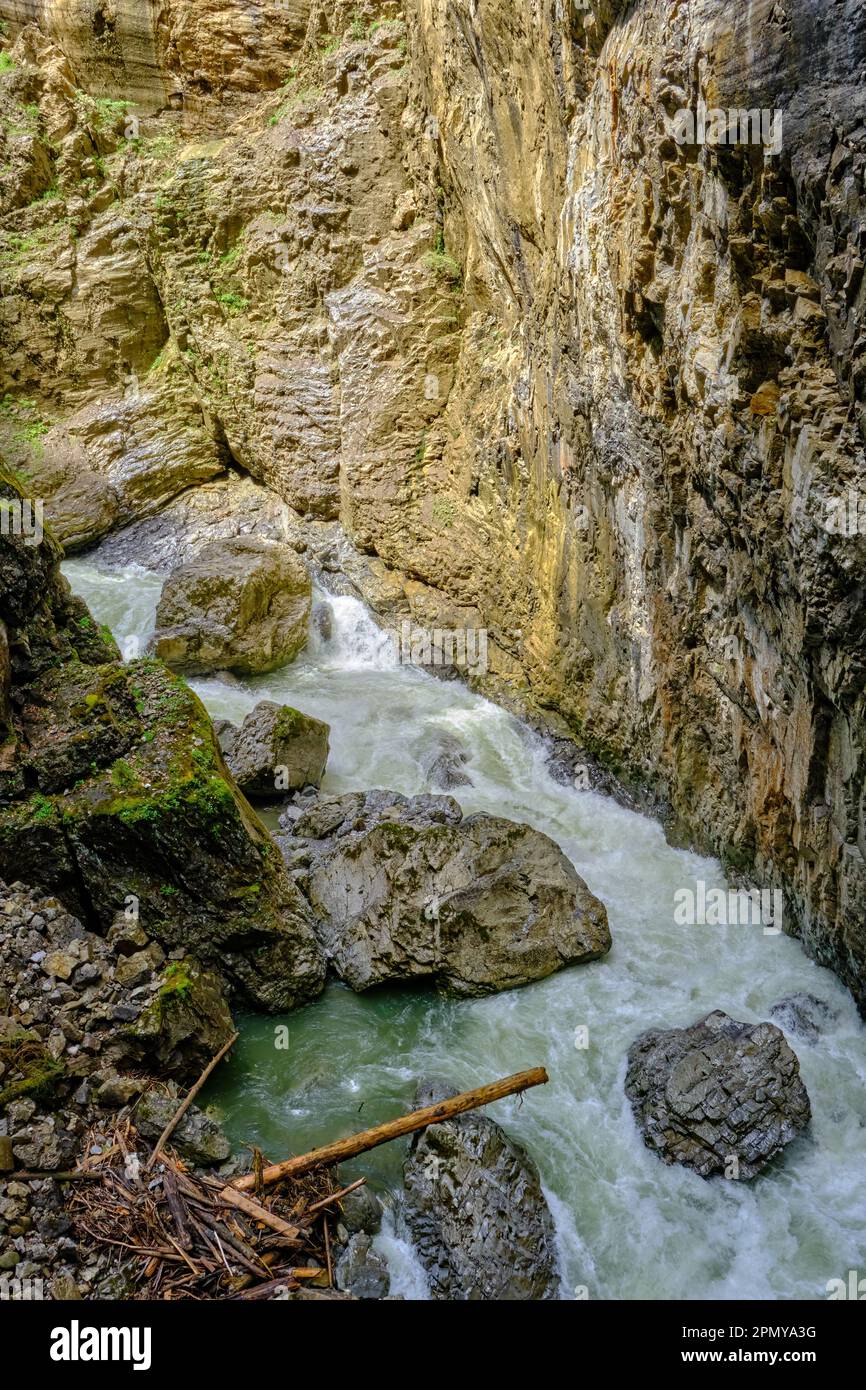 The Breitachklamm is a gorge of the Breitach mountain stream in the ...