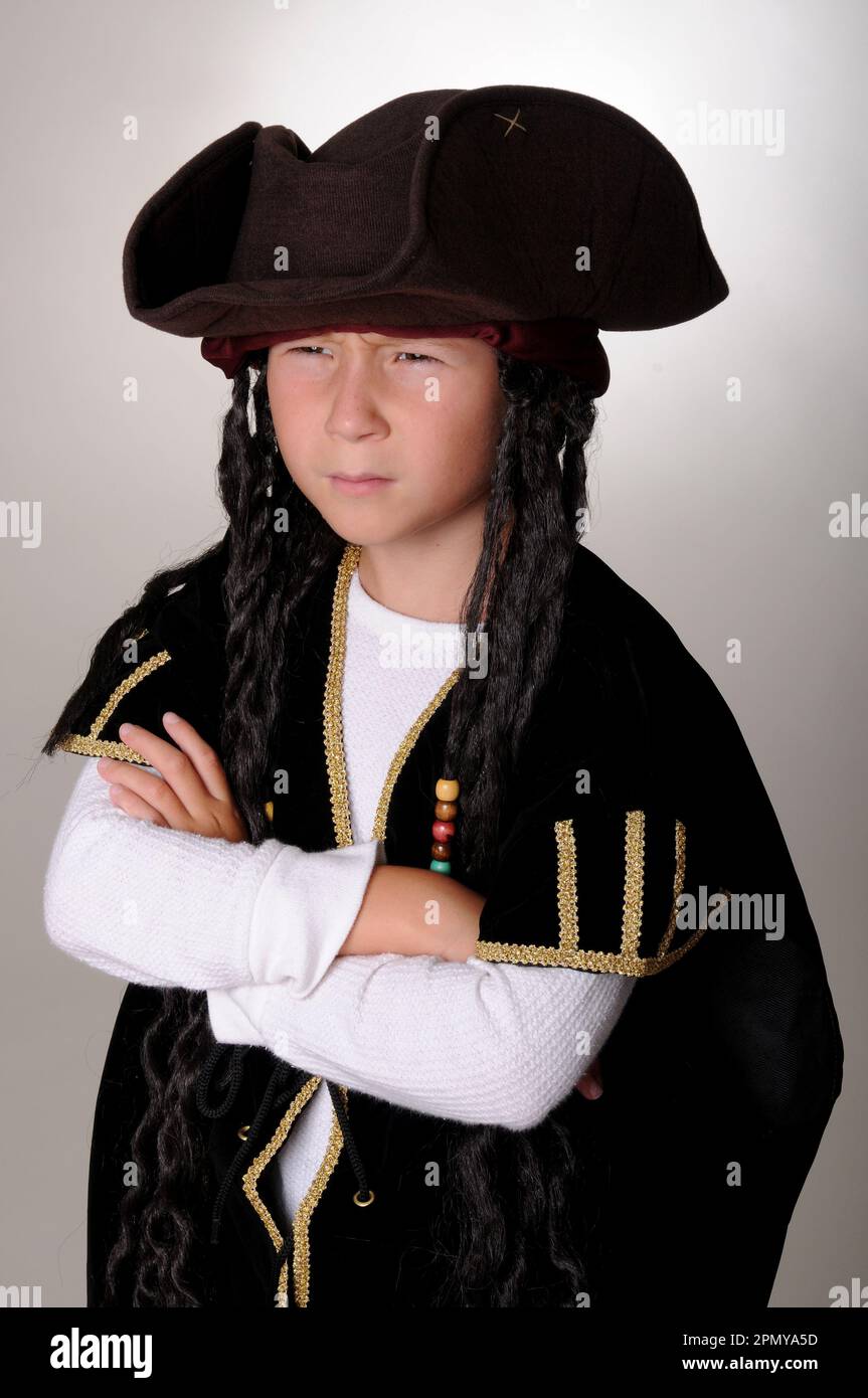 Boy Pirate isolated on black Stock Photo - Alamy