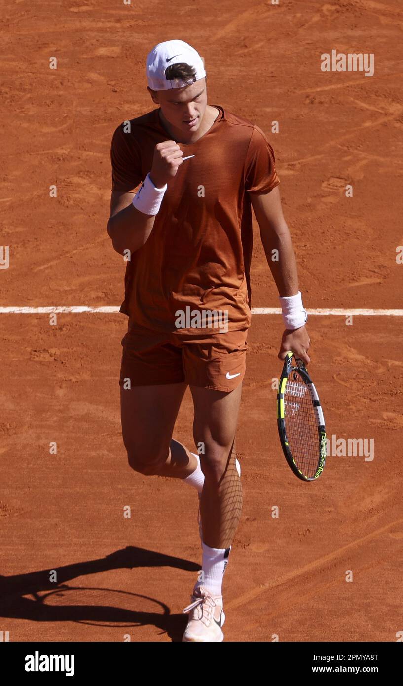 Holger Rune of Denmark during day 6 of the Rolex Monte-Carlo Masters ...