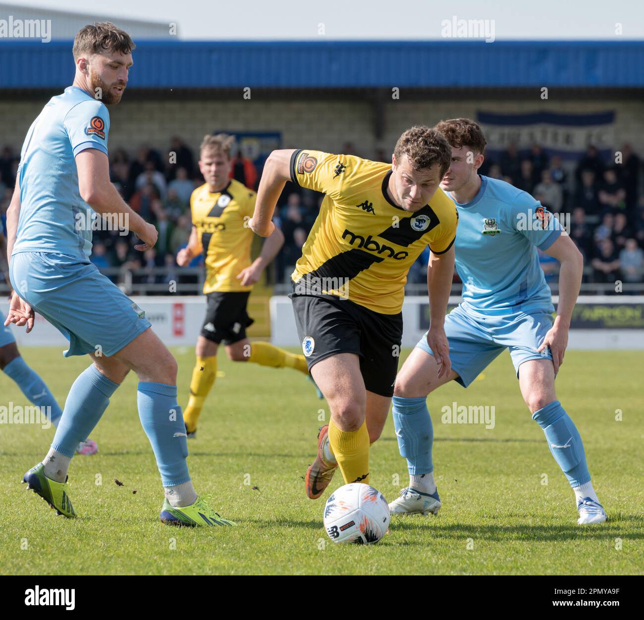 Chester, Cheshire, England, 15th April 2023. Chester's Anthony Dudley ...